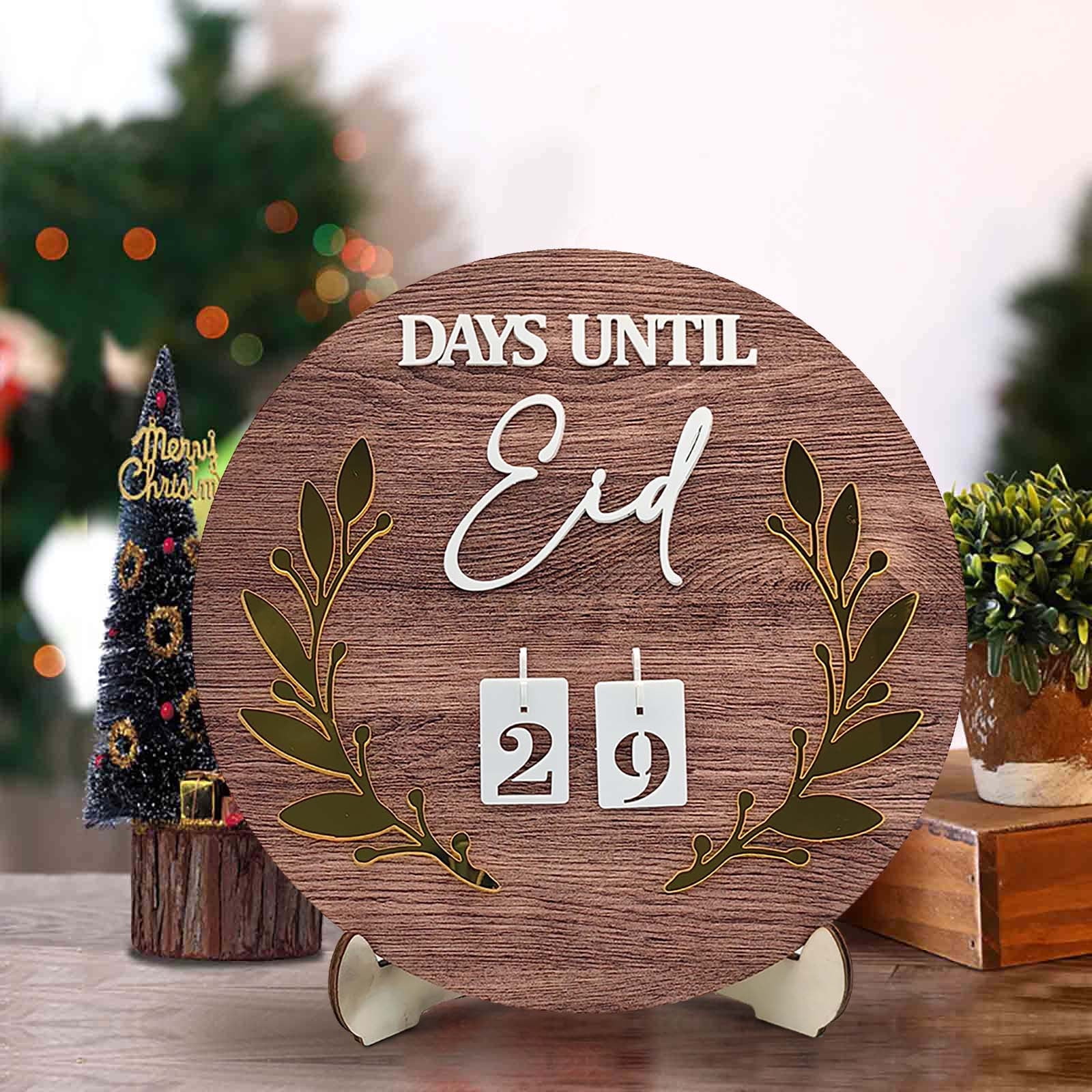 The 2024 Calendar Festival Countdown Table Is Decorated With Wooden ...