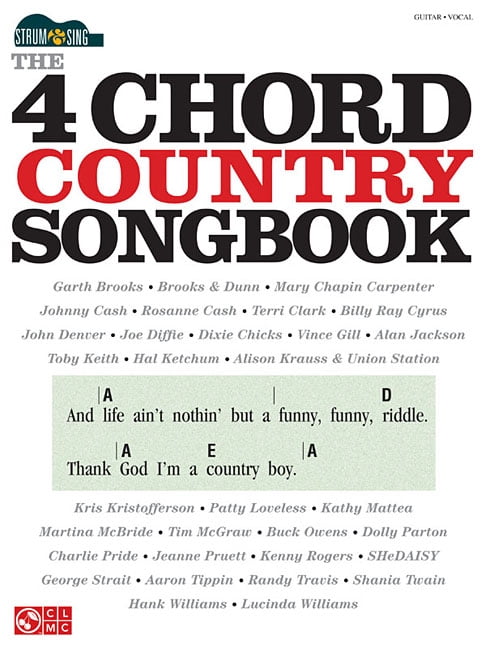 The 4-Chord Country Songbook, (Paperback) - Walmart.com