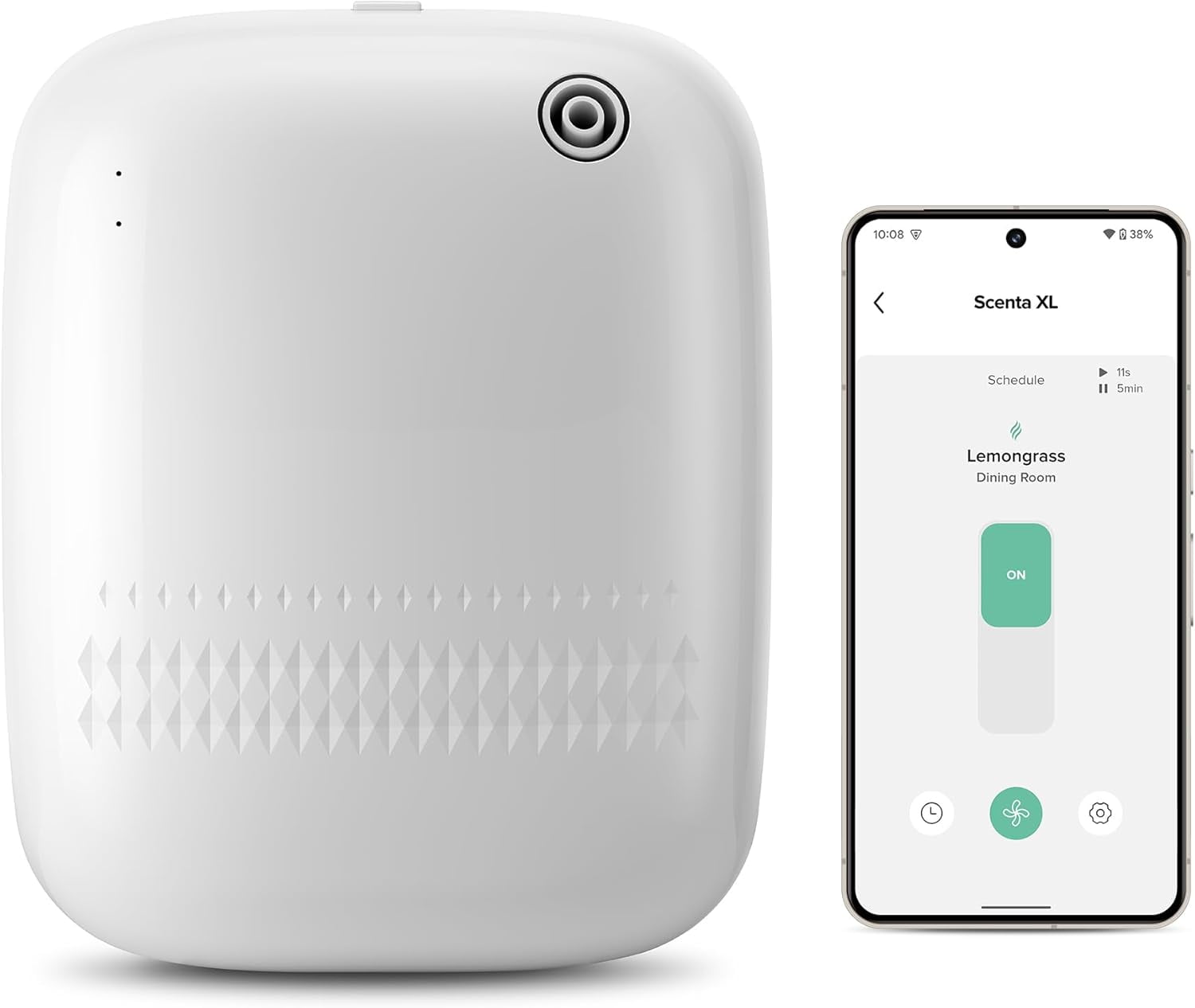 The 400mL capacity smart scent air diffuser is a waterless essential ...