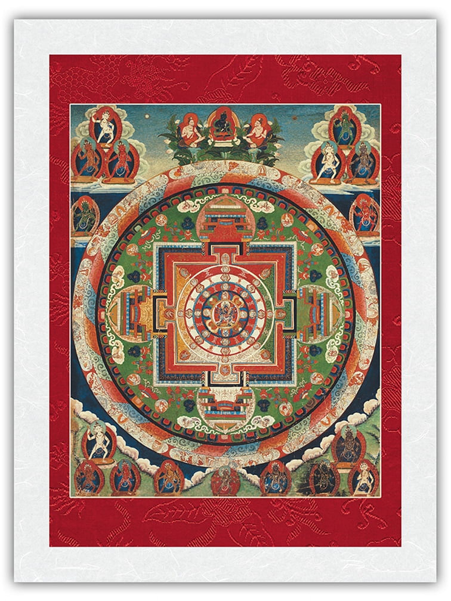 The 62 Deity Mandala of Chakrasamvara - Vintage Tibetan Thangka ...