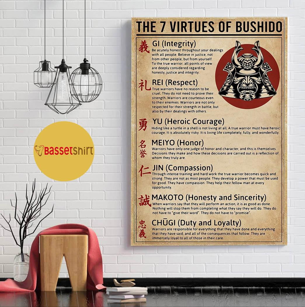 The 7 Virtues Of Bushido poster 16 x 24 Inch Poster - Walmart.com