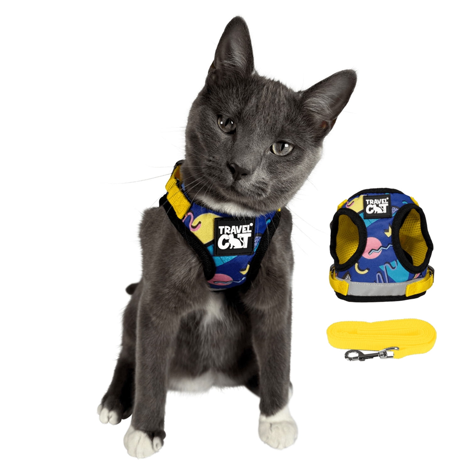 "The True Adventurer" Reflective Cat Kitten Harness and Leash - Walmart.com