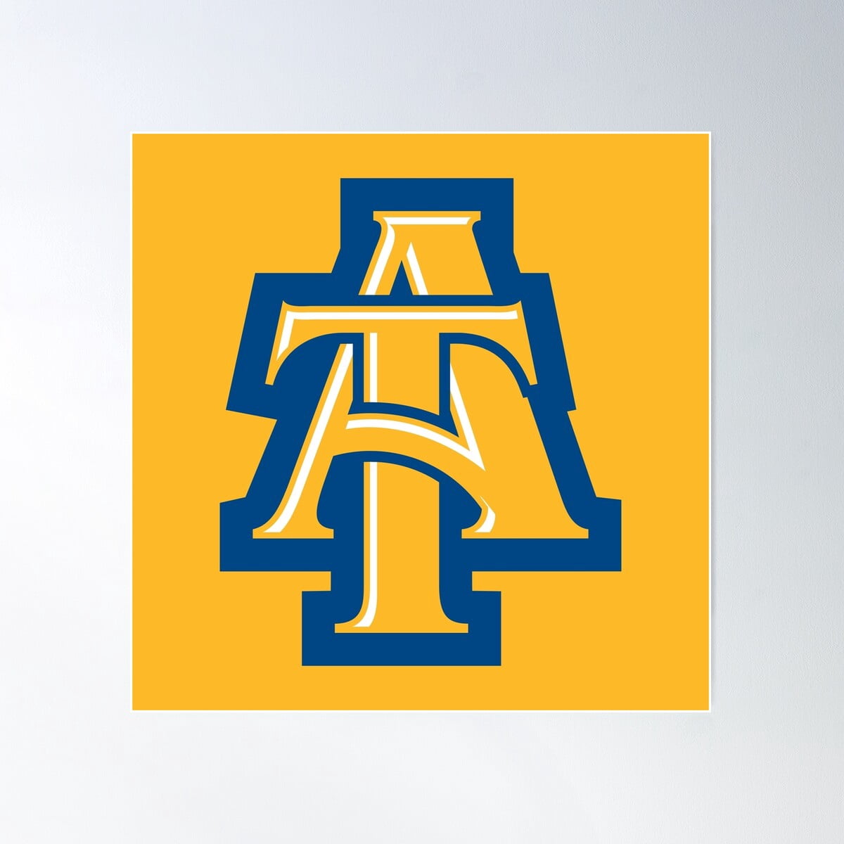 The A&T Aggies Team Poster Wall Art, Modern Wall Decor, 30x30 UNFRAMED ...