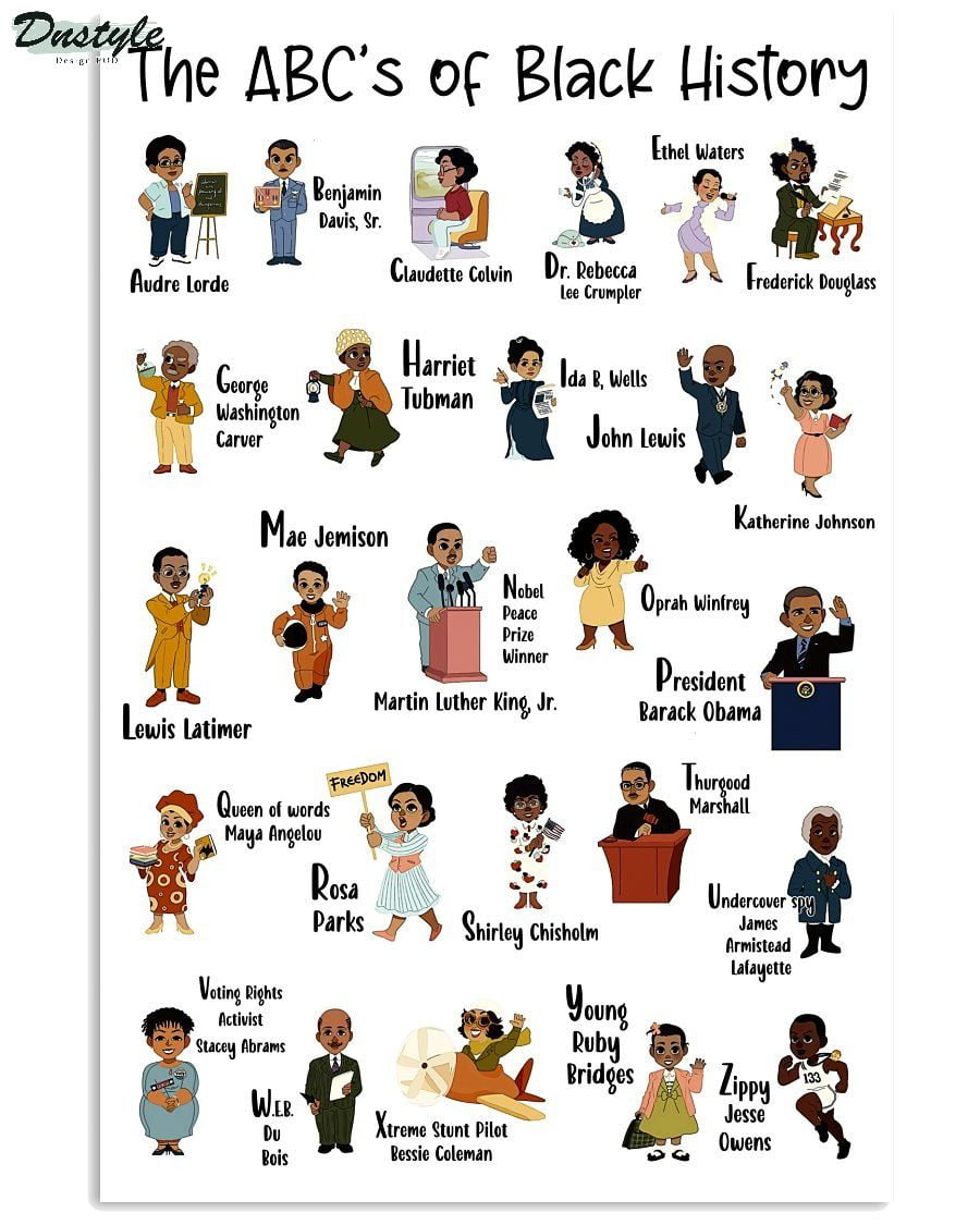 The ABCs of Black History Poster - Dnstyles 11 x 17 Inch Poster ...