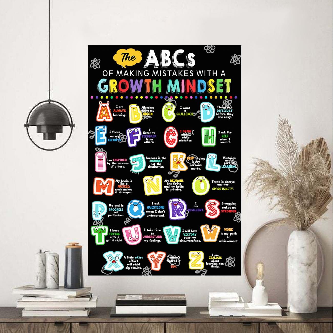 The Abcs Of Making Mistakes With A Growth Mindset Poster 16 x 24 Inch ...