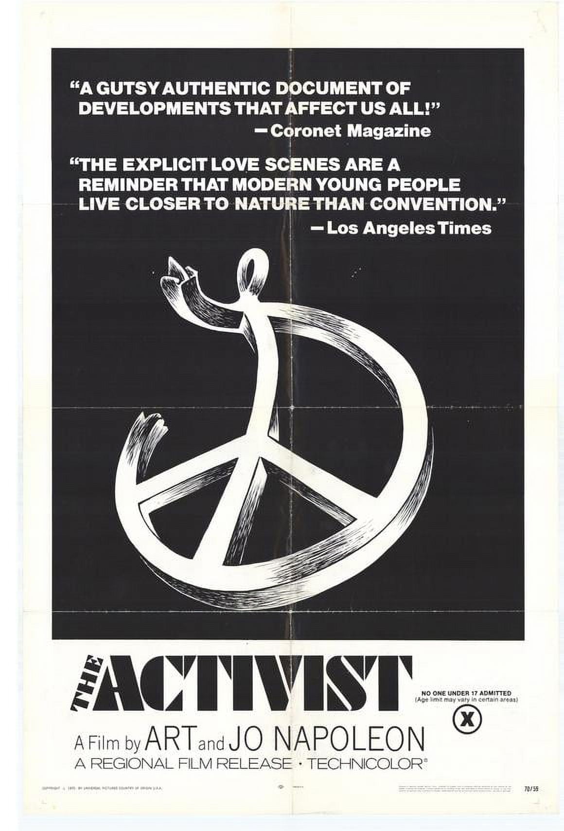 The Activist - movie POSTER (Style A) (27" x 40") (1970) - Walmart.com