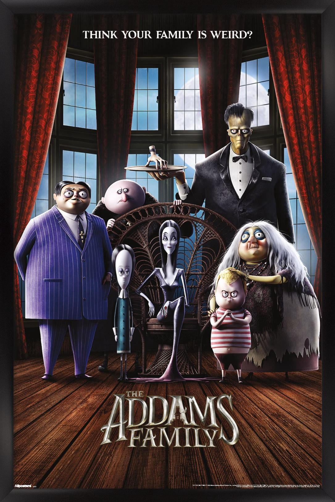 The Addams Family (2019) - One Sheet Wall Poster, 22.375" x 34" Framed ...