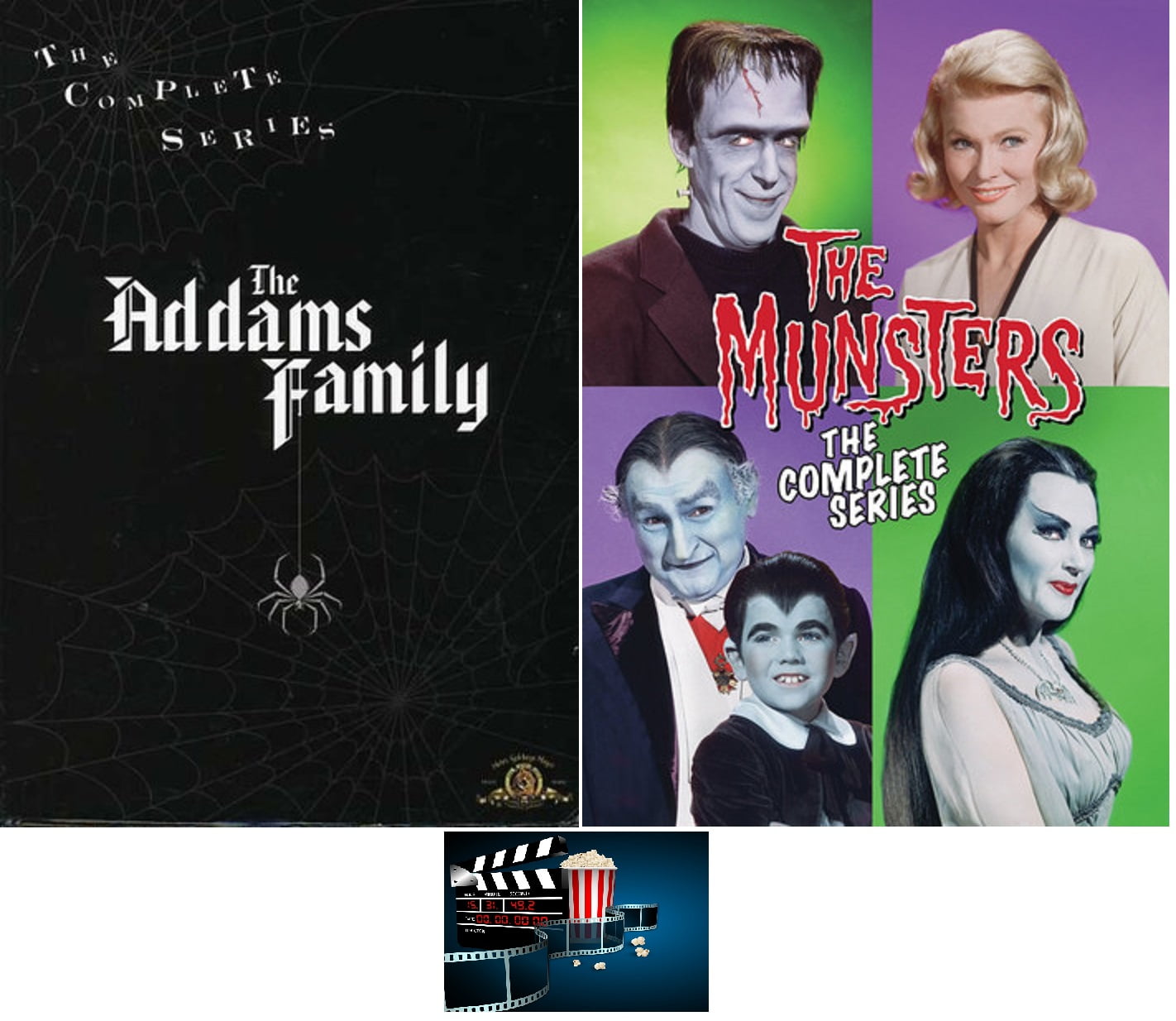 The Addams Family Complete Series 64 Episodes & The Munsters Complete ...