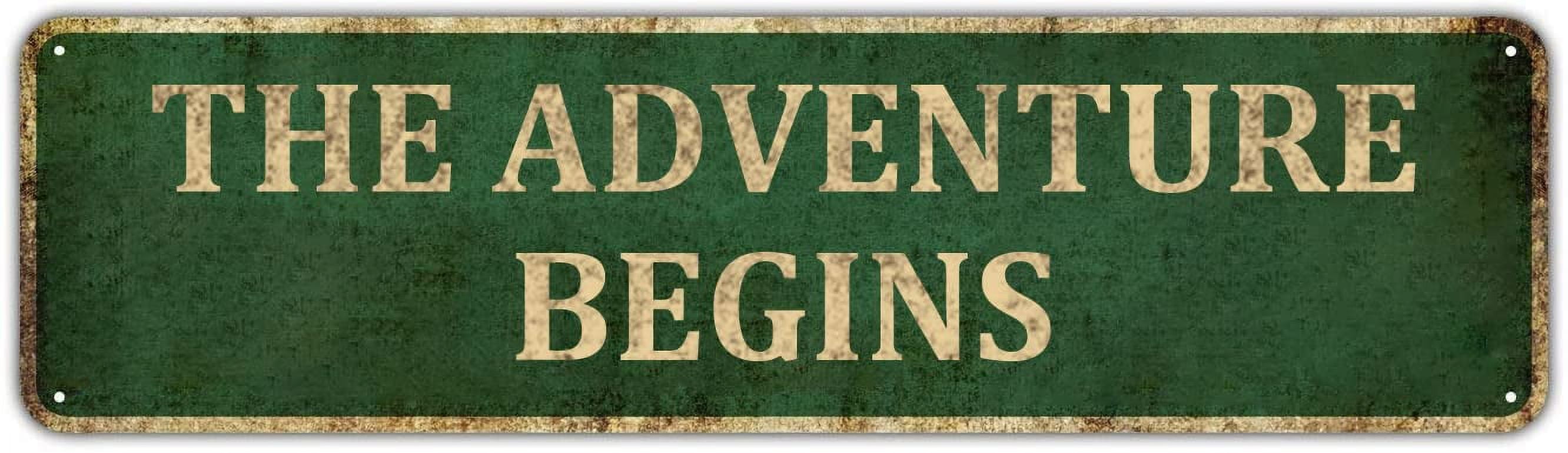 The Adventure Begins Sign, Metalland Nursery Decor, Bear Mountain ...
