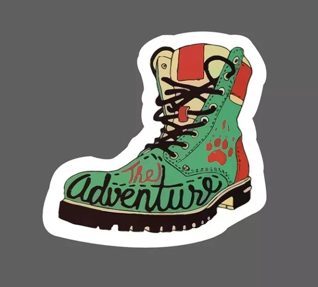 The Adventure Sticker Boot Waterproof Sticker Phone Decal Water Bottle ...