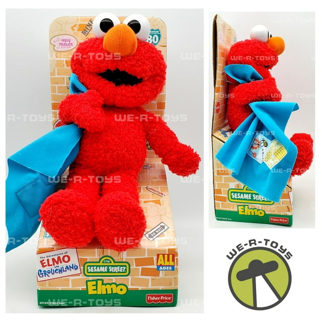 Sesame Street Super Huggable Adult Grouchland Elmo Plush with Blanket ...