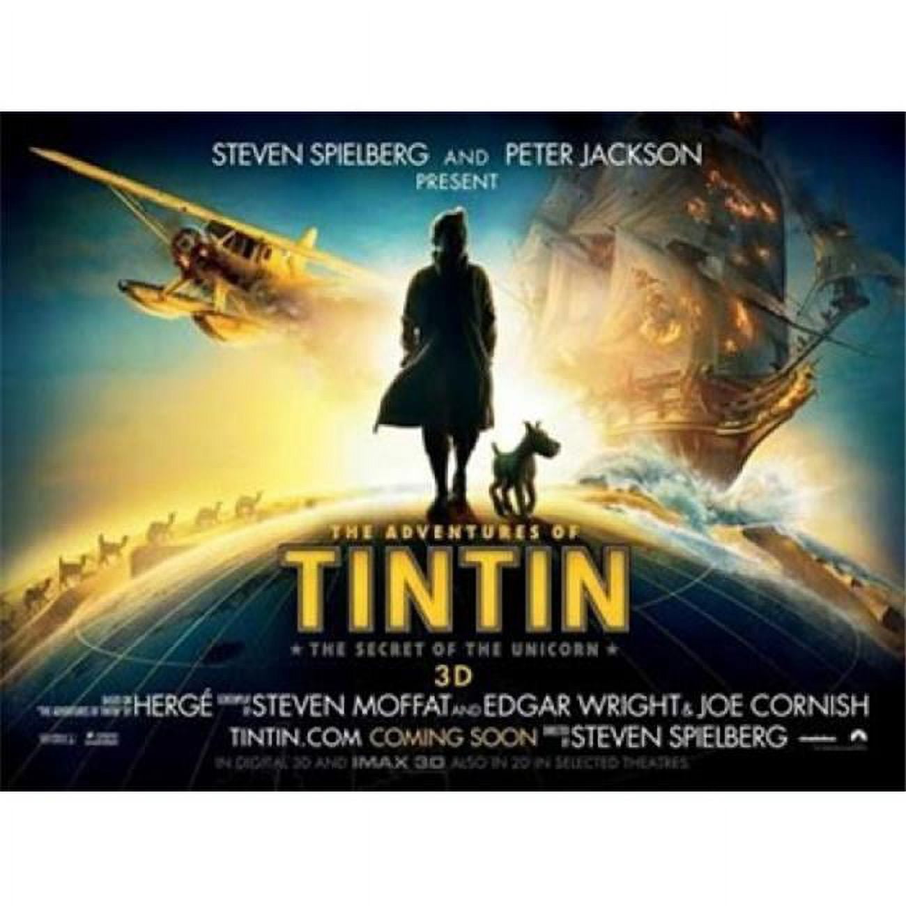 The Adventures of Tintin The Secret of the Unicorn Movie Poster (17 x ...