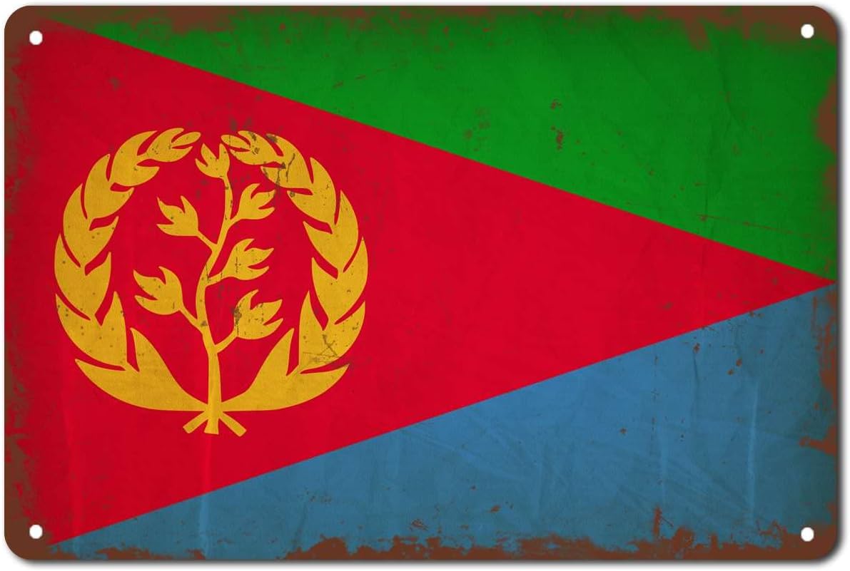 The Africa Country Flags of Eritrea Metal Tin Sign 8x12 Inch - Walmart.com