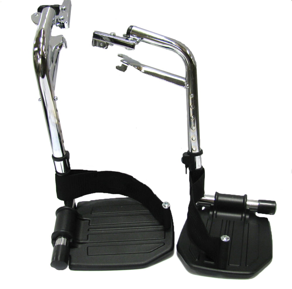 The Aftermarket Group Wheelchair Footrest Assembly, Hemi Spacing, Black ...