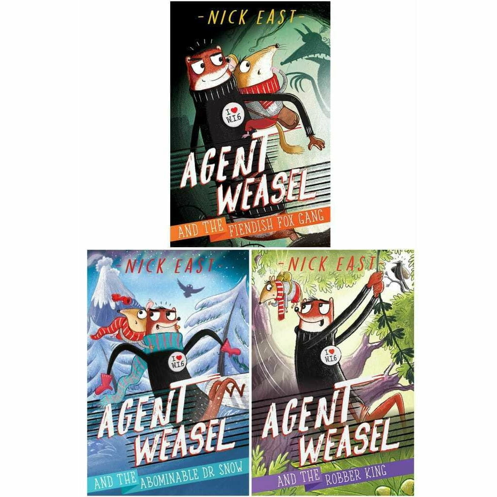 The Agent Weasel Series 3 Books Childrens Collection Set by Nick East (Fiendish Fox Gang ...