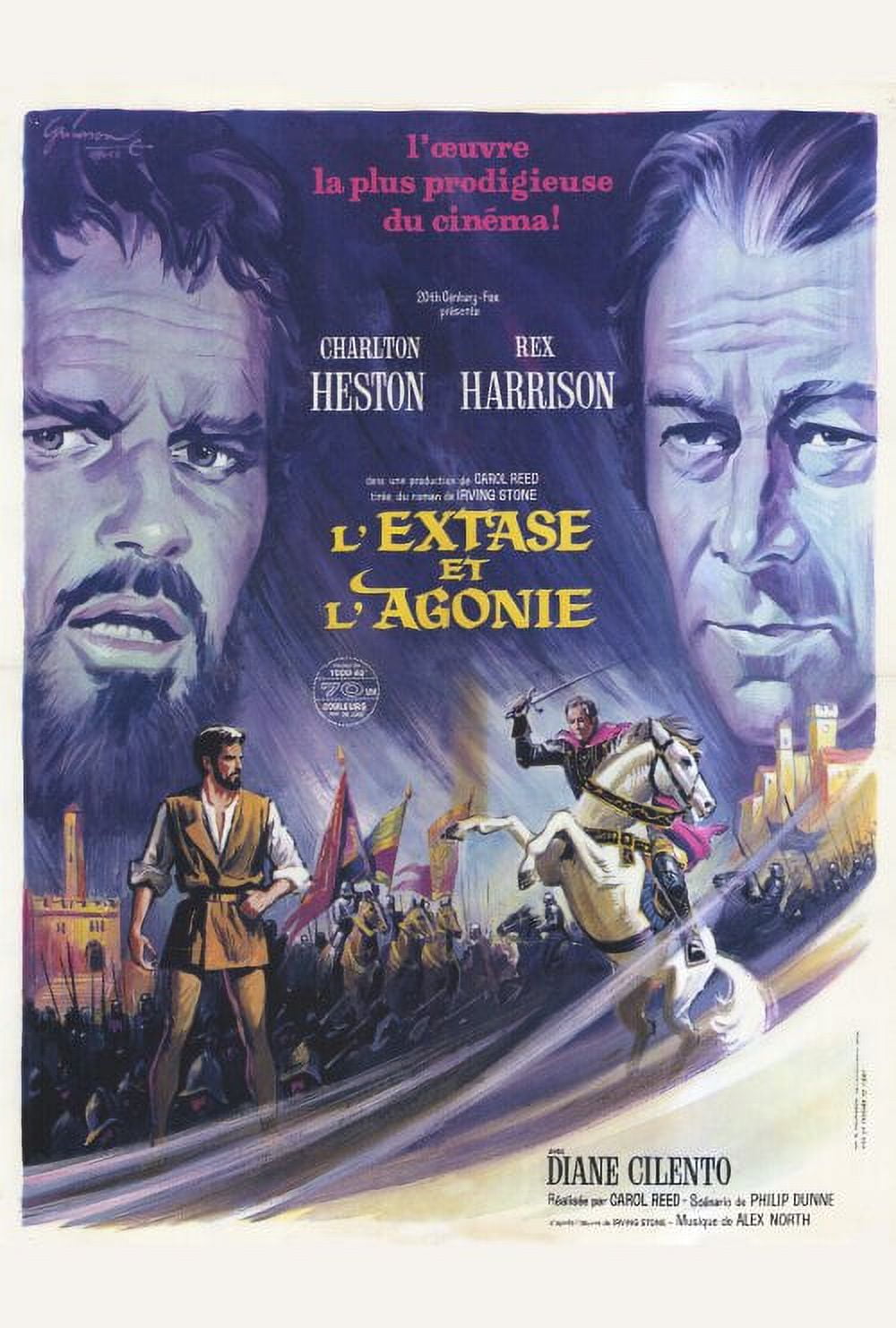 The Agony and the Ecstasy - movie POSTER (Style A) (27" x 40") (1965 ...