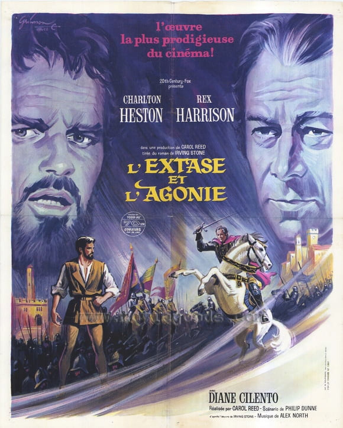 The Agony and the Ecstasy - movie POSTER (Style D) (11" x 17") (1965 ...