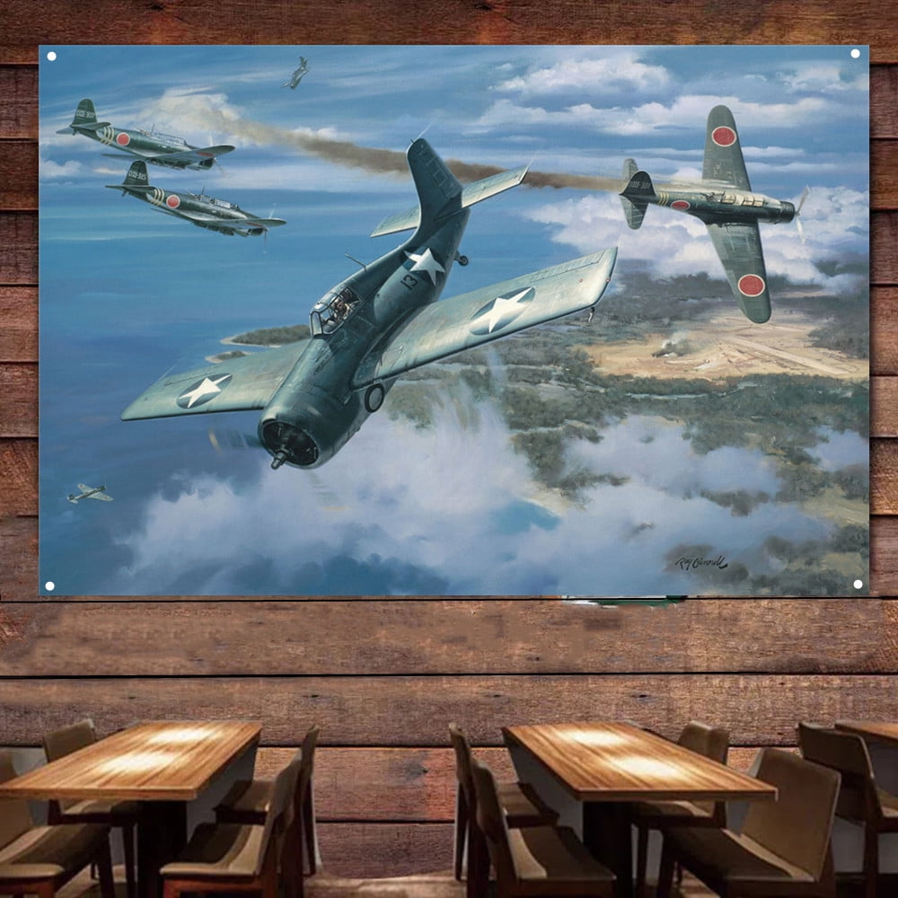 The Airborne Defenders of Midway Fighter Jet Wall Art Poster Print Wall ...