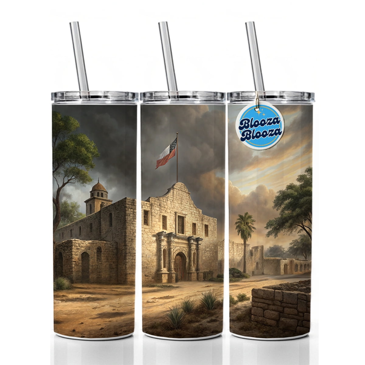 The Alamo In 1836 Texas 20oz Insulated Water Bottle Skinny Tumbler ...
