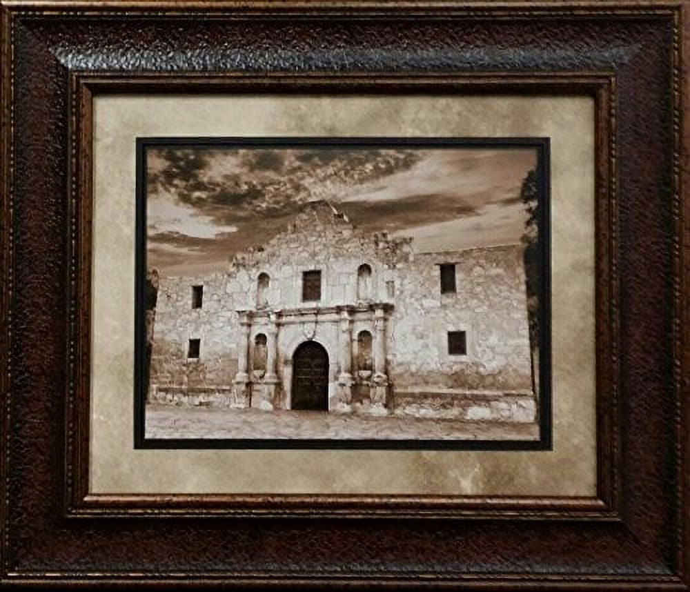 The Alamo in Sepia | Framed Rustic & Western Art in Double Mat | 23L X ...