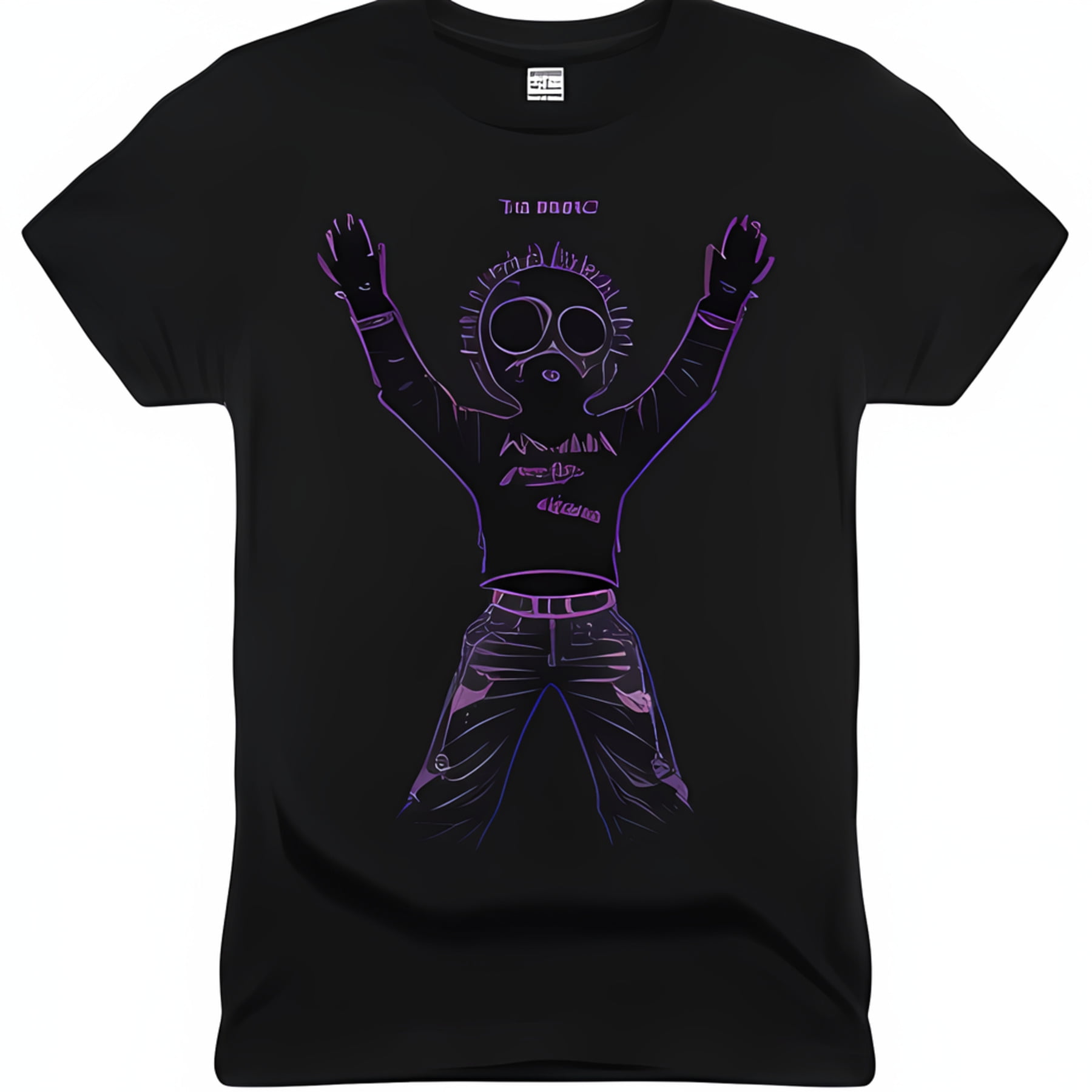 The Alchemist Anime Boy Purple Line Art Black T-Shirt Unique Design ...