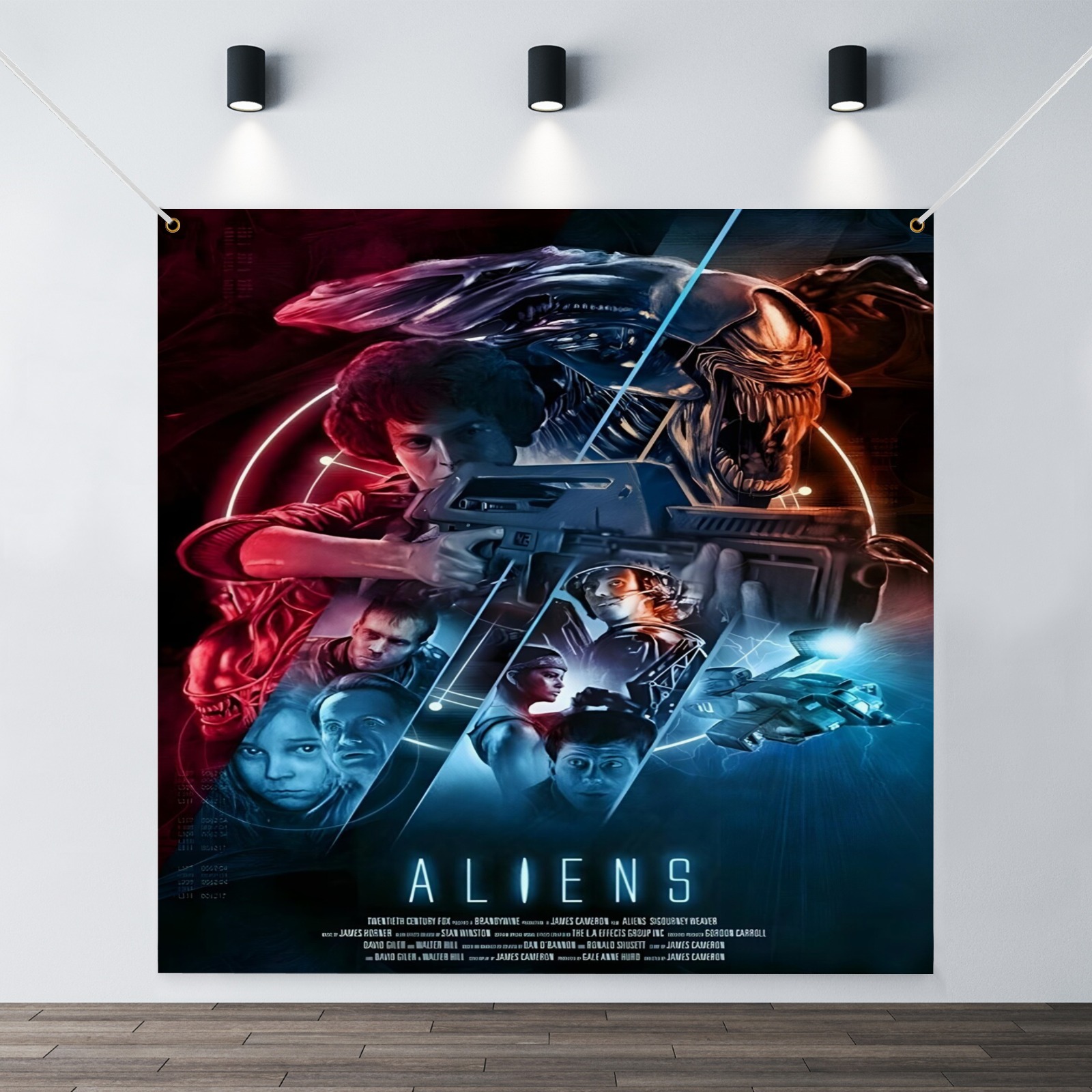 The Alien holiday banner is perfect for adding festive cheer.35.43x35 ...