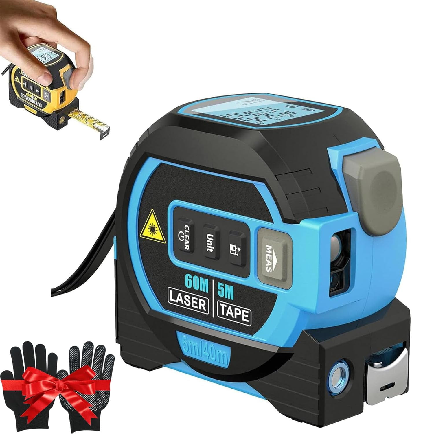 The Almighty Ruler 3-in-1 Measuring Tape, 196/131 ft The Almighty Tools Tape Measure with LED ...