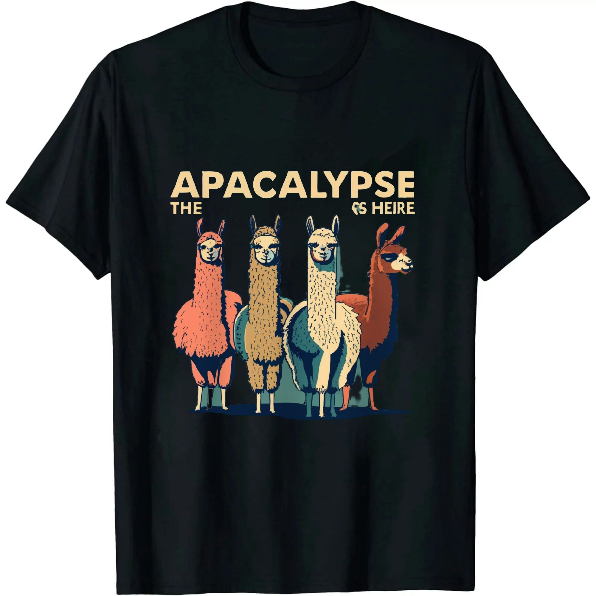 The Alpacalypse Is Here Funny Animal Alpaca Llama T-Shirt - Walmart.com