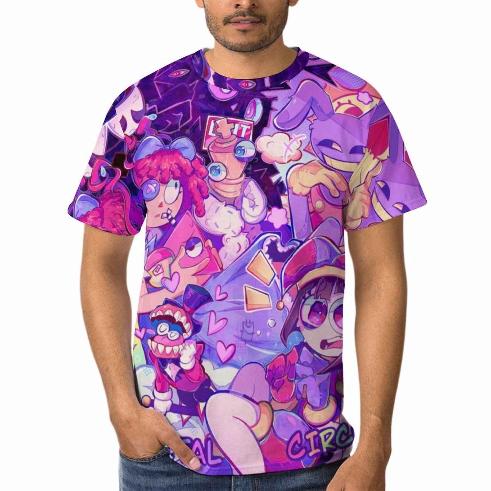 The Amazing Di_gital Cir_cus Anime Character T-shirt Summer Round ...
