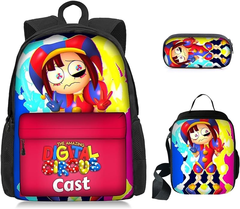 The Amazing Digital Circus Backpack With Lunch Box Pack Pencil Case ...
