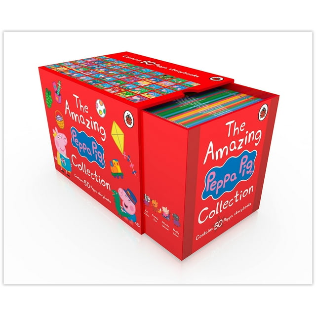 Peppa Pig Amazing Collection: 50 Story Books for Kids in Red Box Set ...