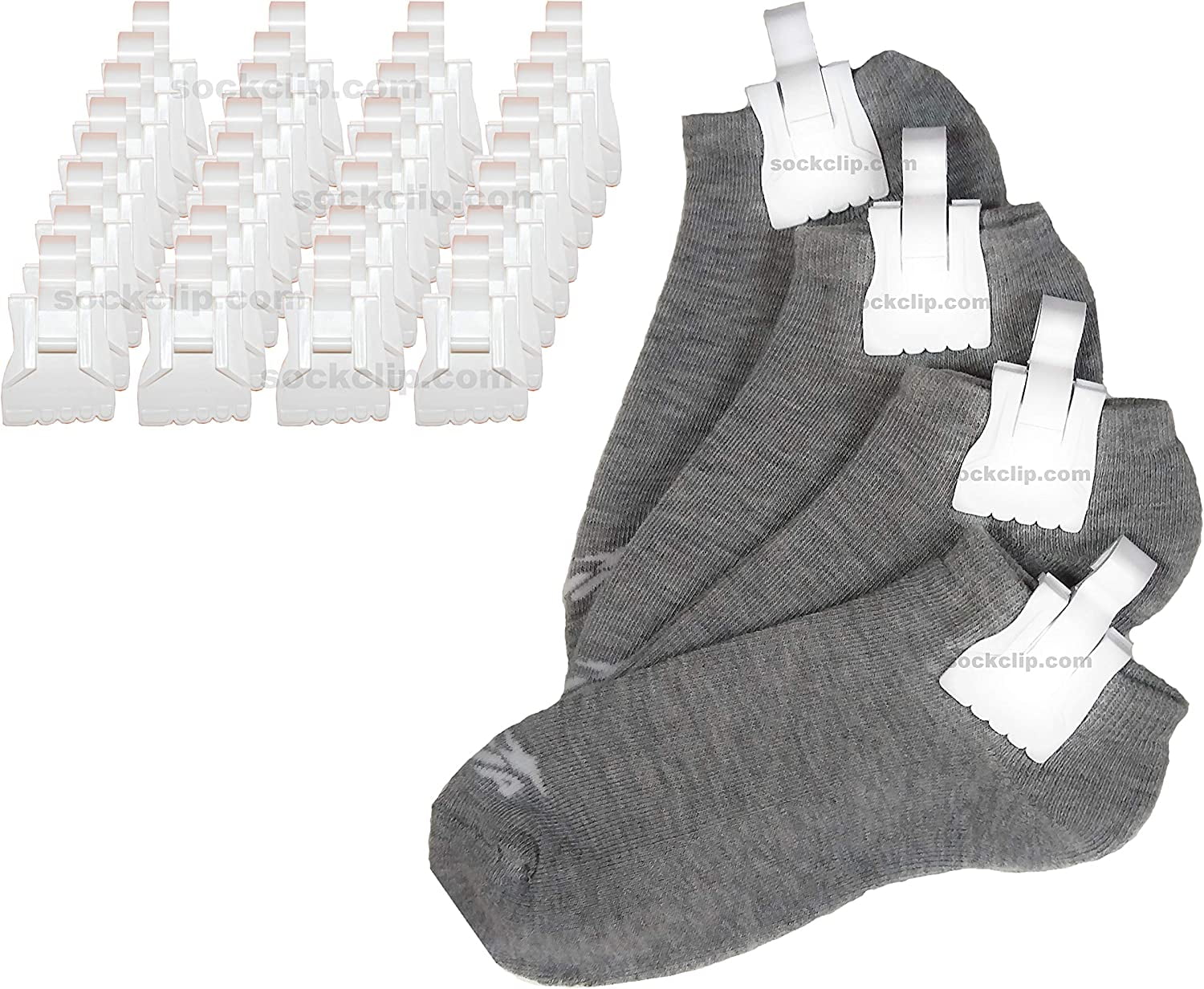 The Amazing Sock Clip Sock Holder, 32 Clips, White, Made in U.S.A ...