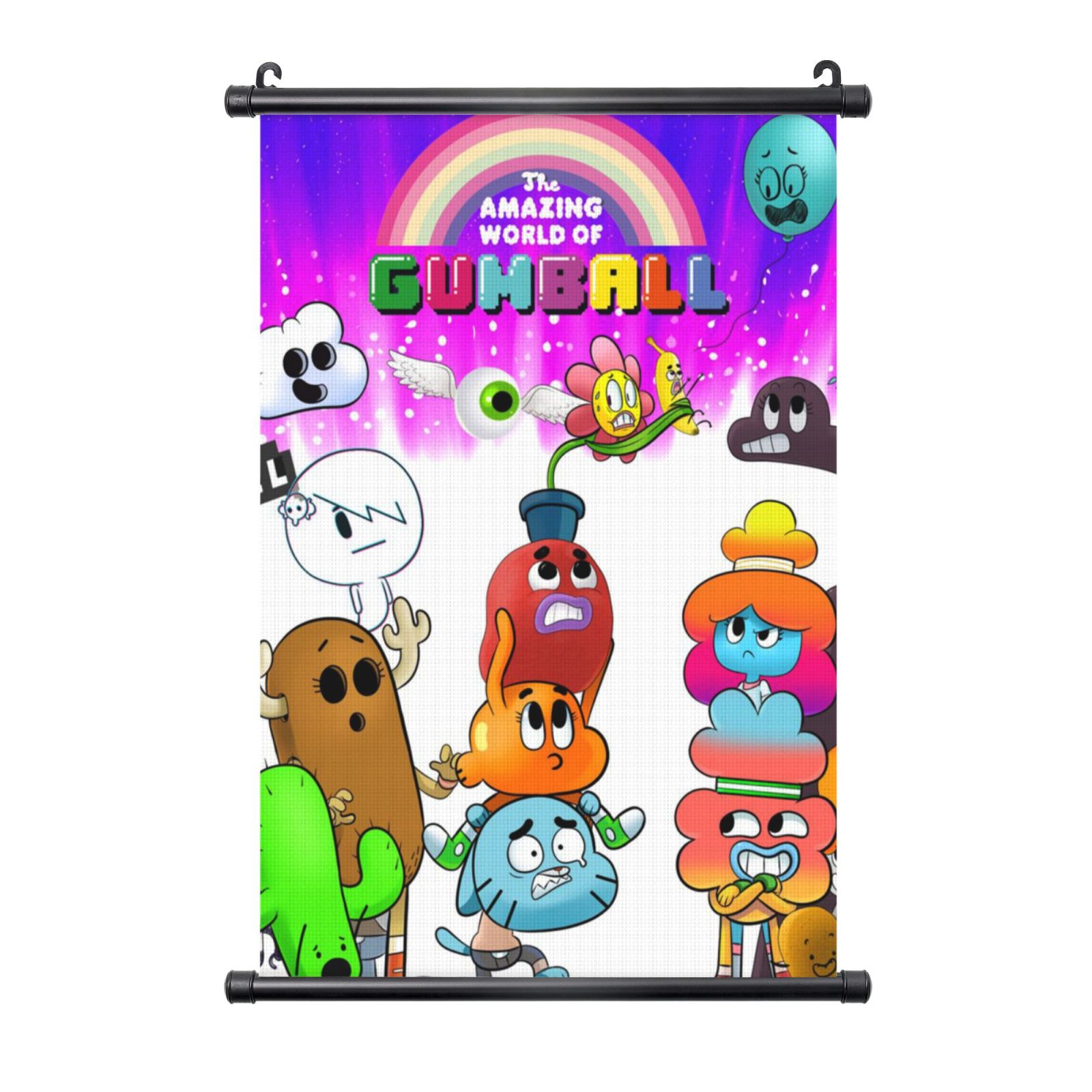 The Amazing World Of Gumball Hanging Poster Wall Art Pvc Black Shaft ...