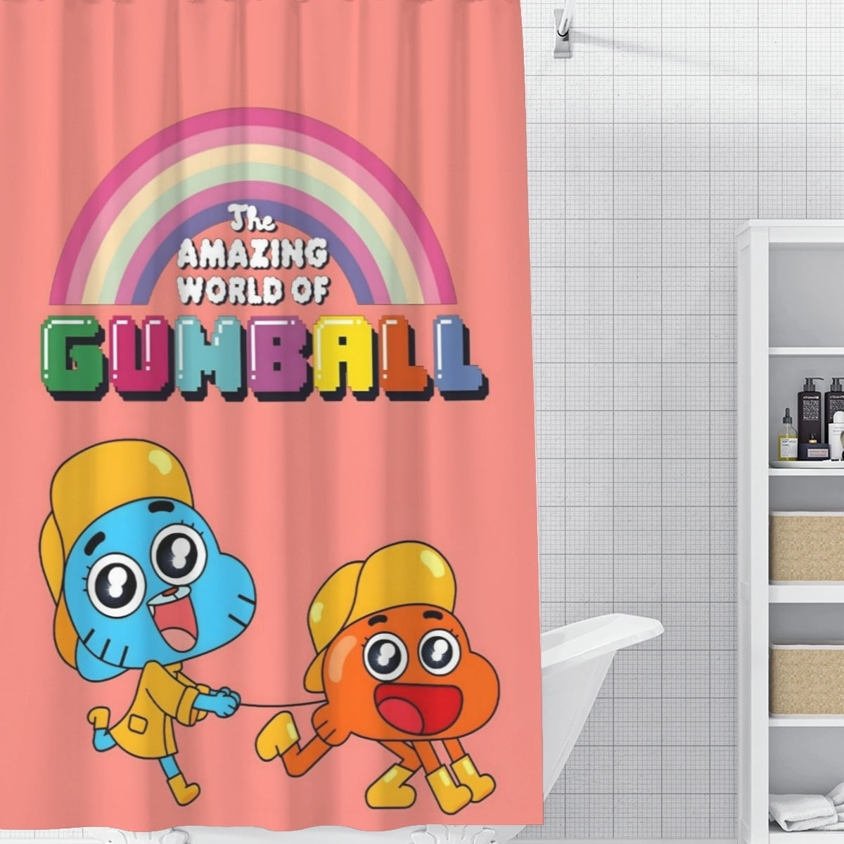 The Amazing World Of Gumball Shower Curtain 35*70.8 Inches Waterproof ...