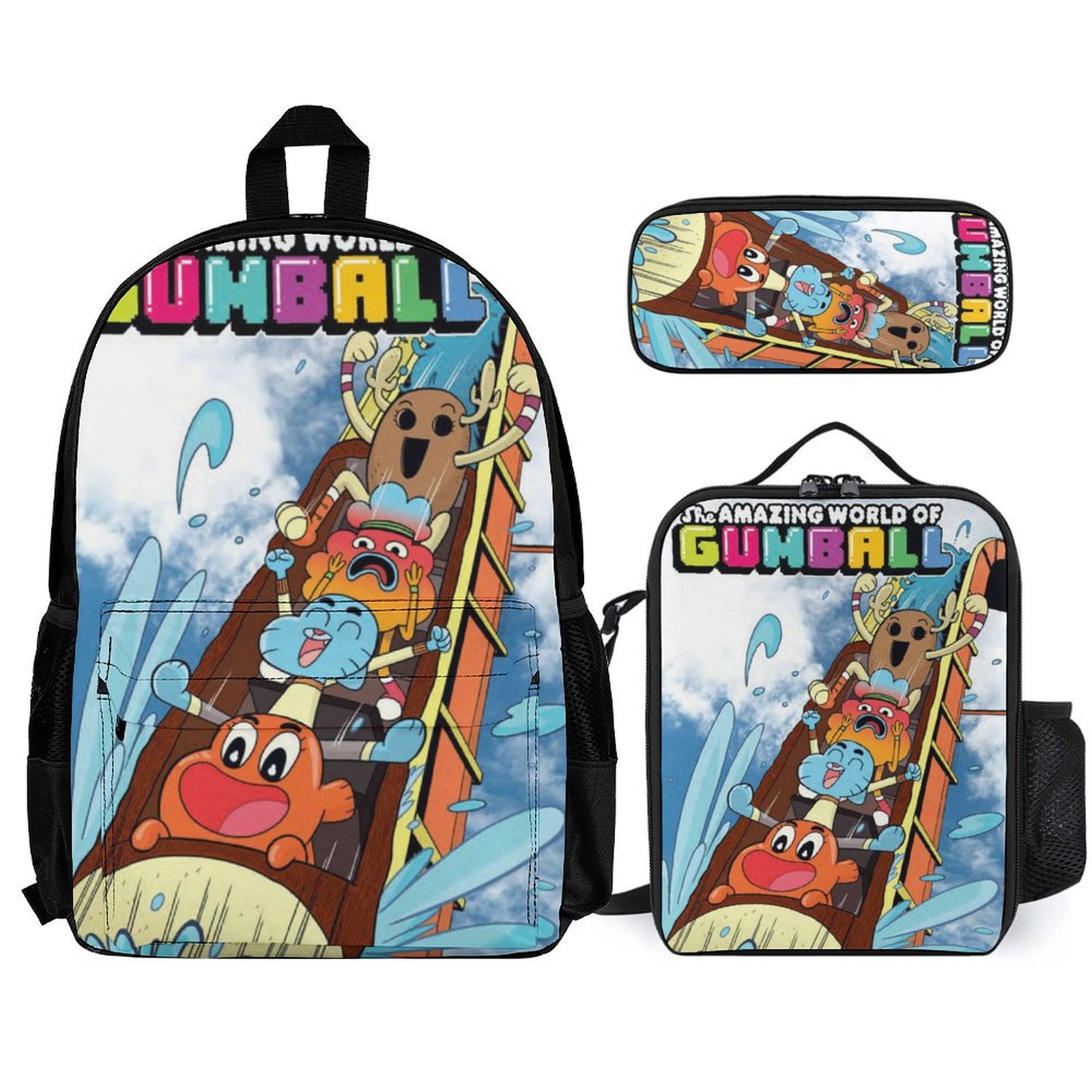 The Amazing World of Gumball Backpack 3 Piece Set Combination, Lunch ...