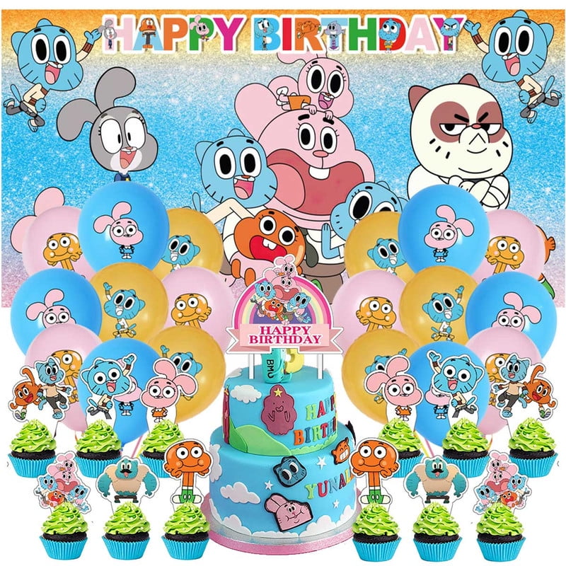 The Amazing World of Gumball Birthday Latex Balloons Party Supplies Kit ...