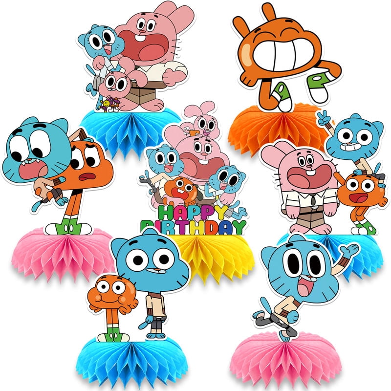 The Amazing World of Gumball Honeycomb Centerpieces Table Toppers ...
