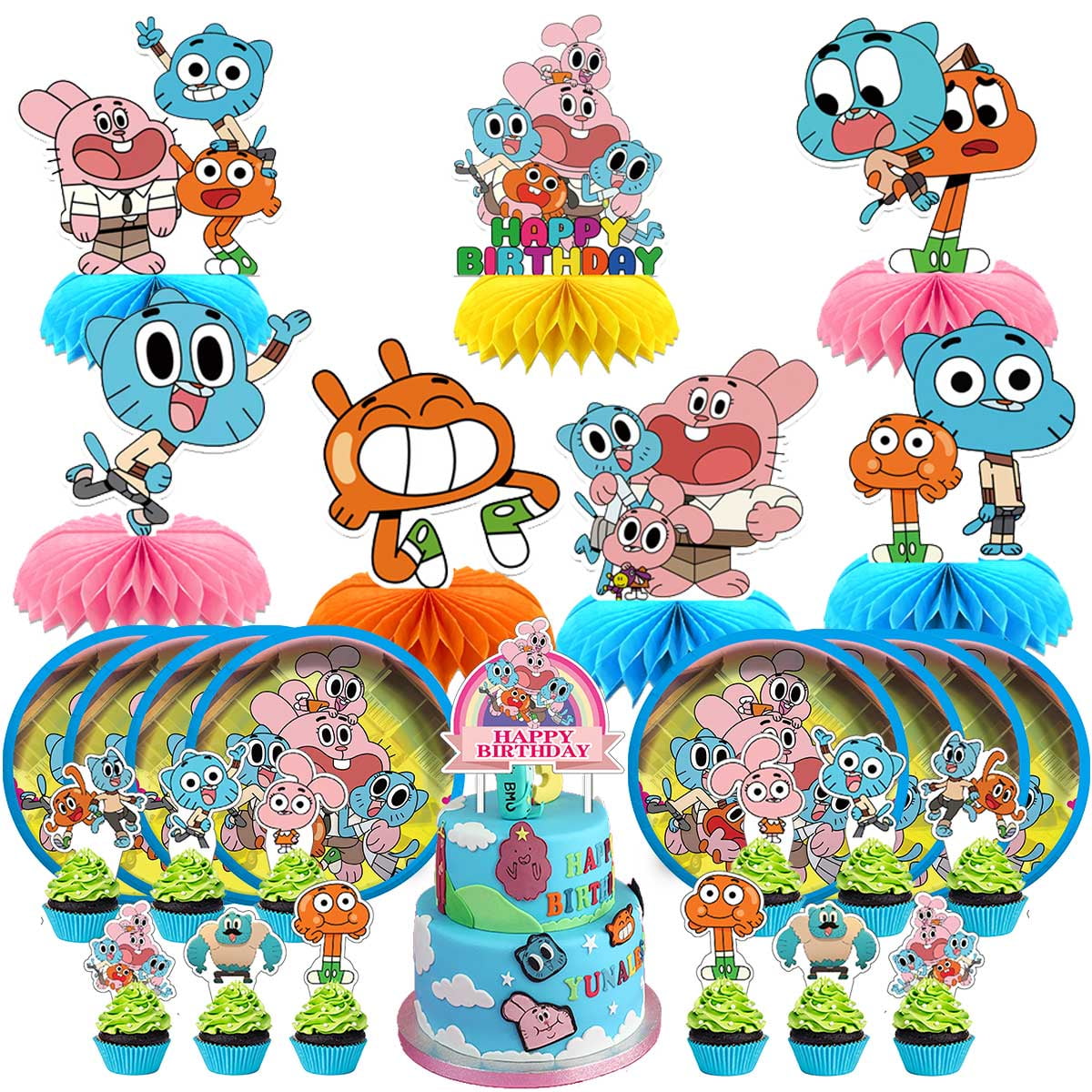 The Amazing World of Gumball Party Supplies Decor Plates Fans ...