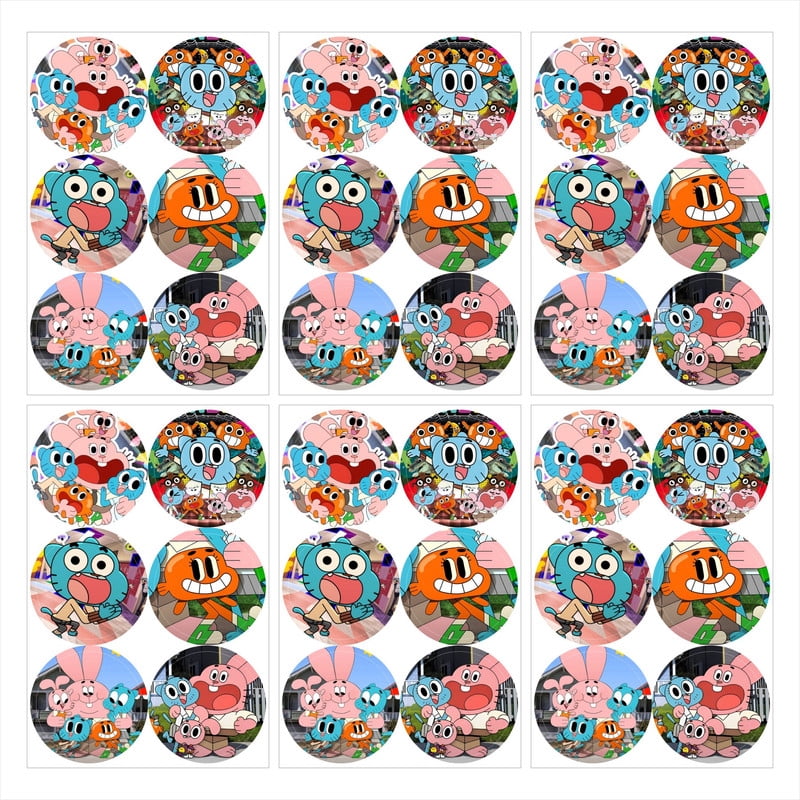 The Amazing World of Gumball Stickers Party Favors Labels Birthday ...