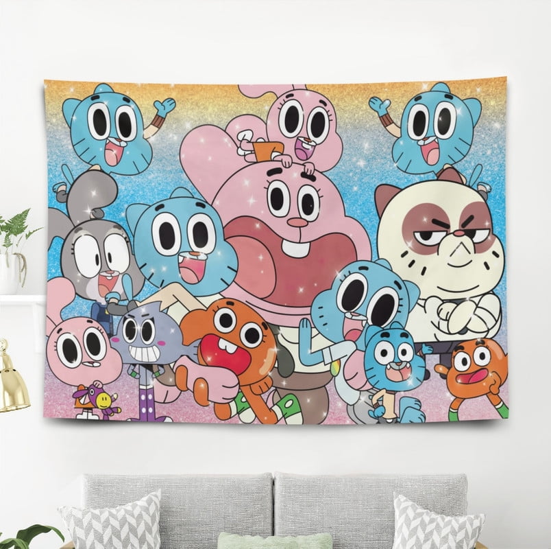 The Amazing World of Gumball Tapestry Gift Wall Hanging Backdrop for ...