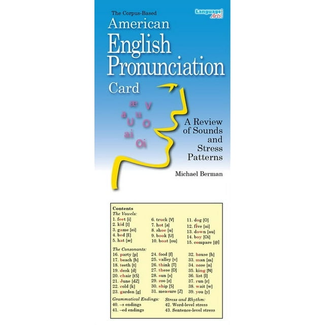 The American English Pronunciation Card : A Review of Sounds and Stress ...