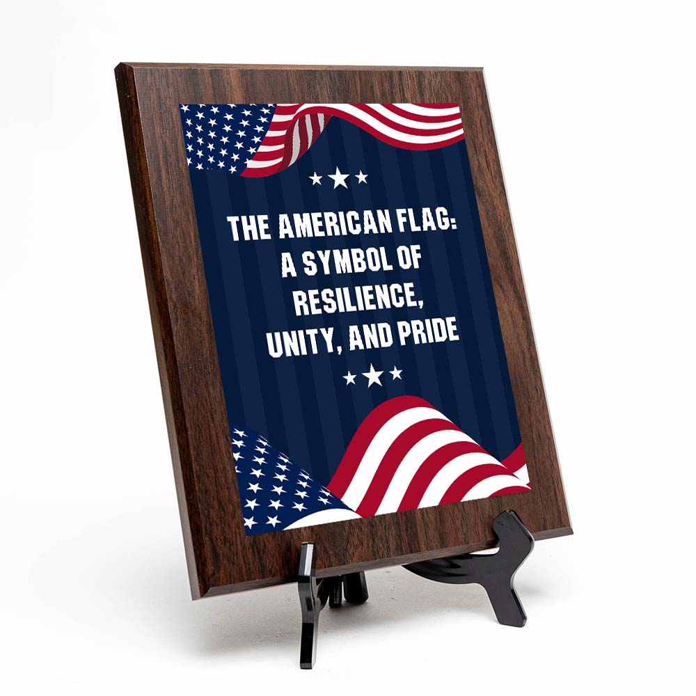 The American Flag: A Symbol of Resilience, Unity, and Pride, Wooden ...