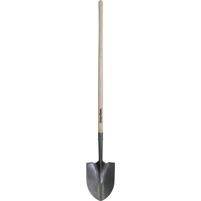 The Ames Union Long Handle Round Point Shovel, Black - Walmart.com