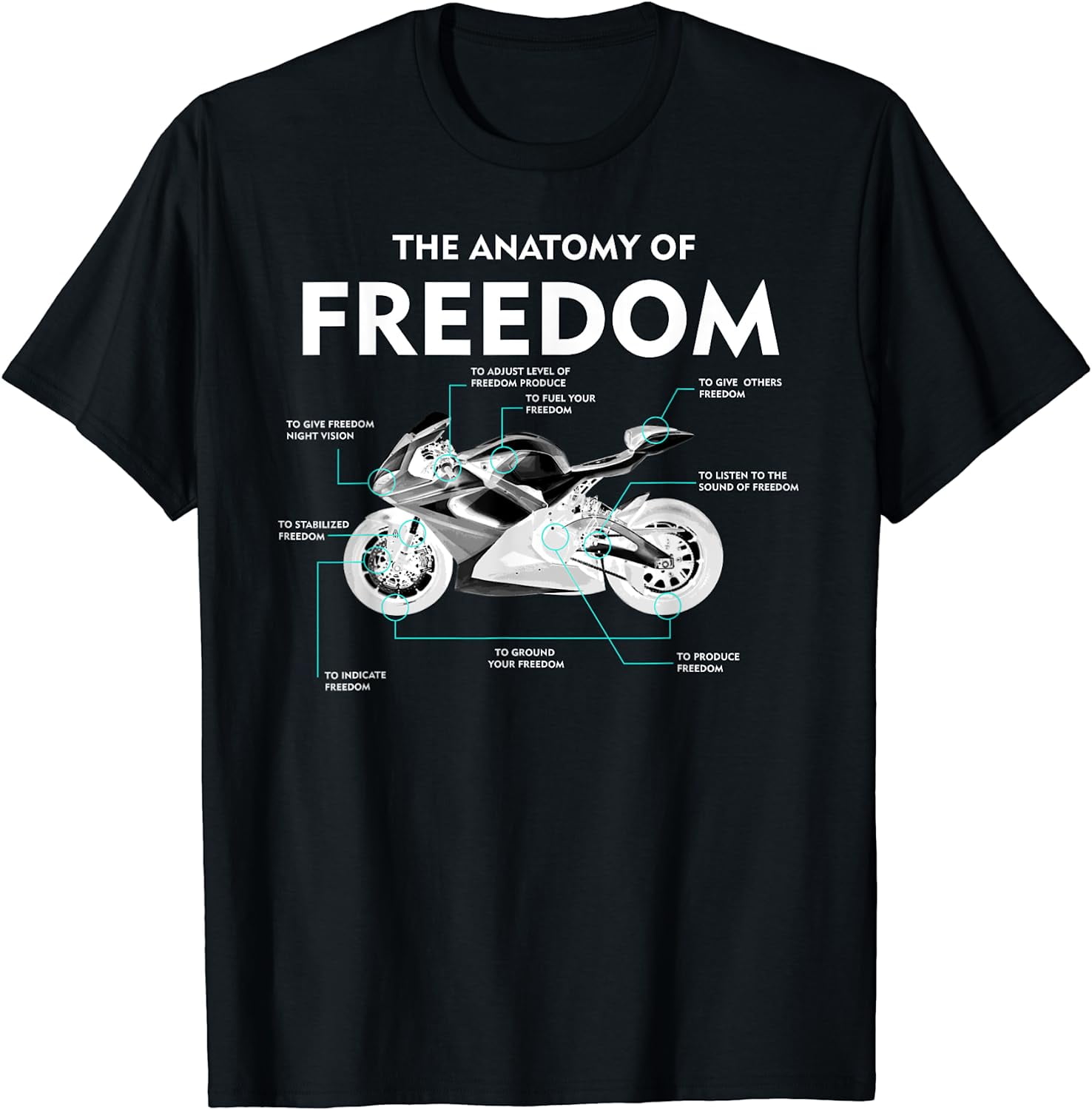 The Anatomy Of Freedom | Cute Supermotos Gift T-Shirt - Walmart.com