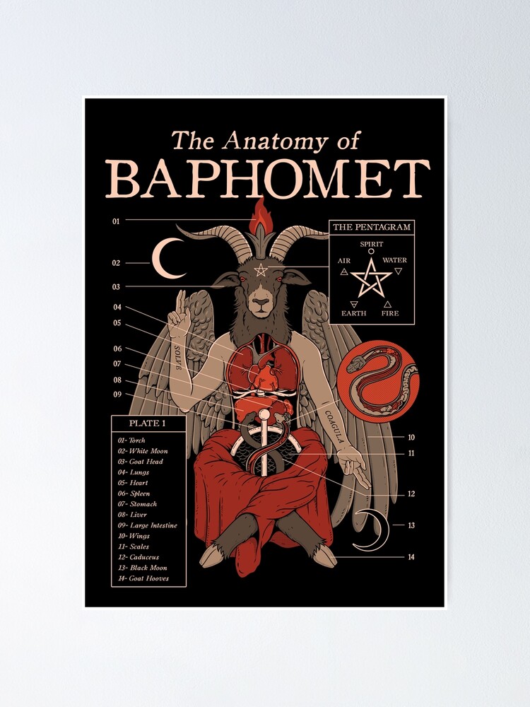 The Anatomy of Baphomet Fashion Art Decor Frame - Walmart.com