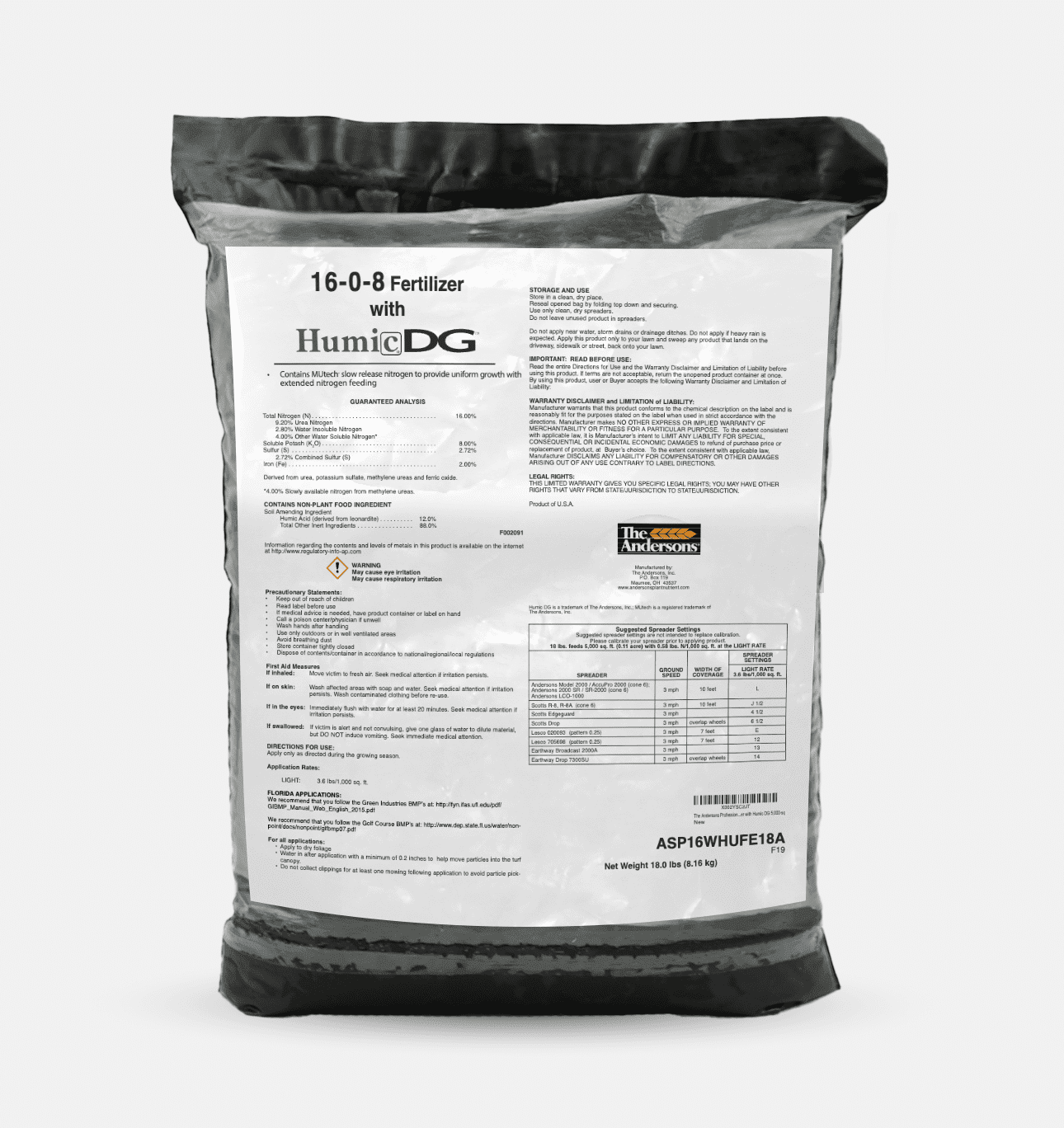 The Andersons PGF 16-0-8 Professional Grade Lawn Fertilizer with ...