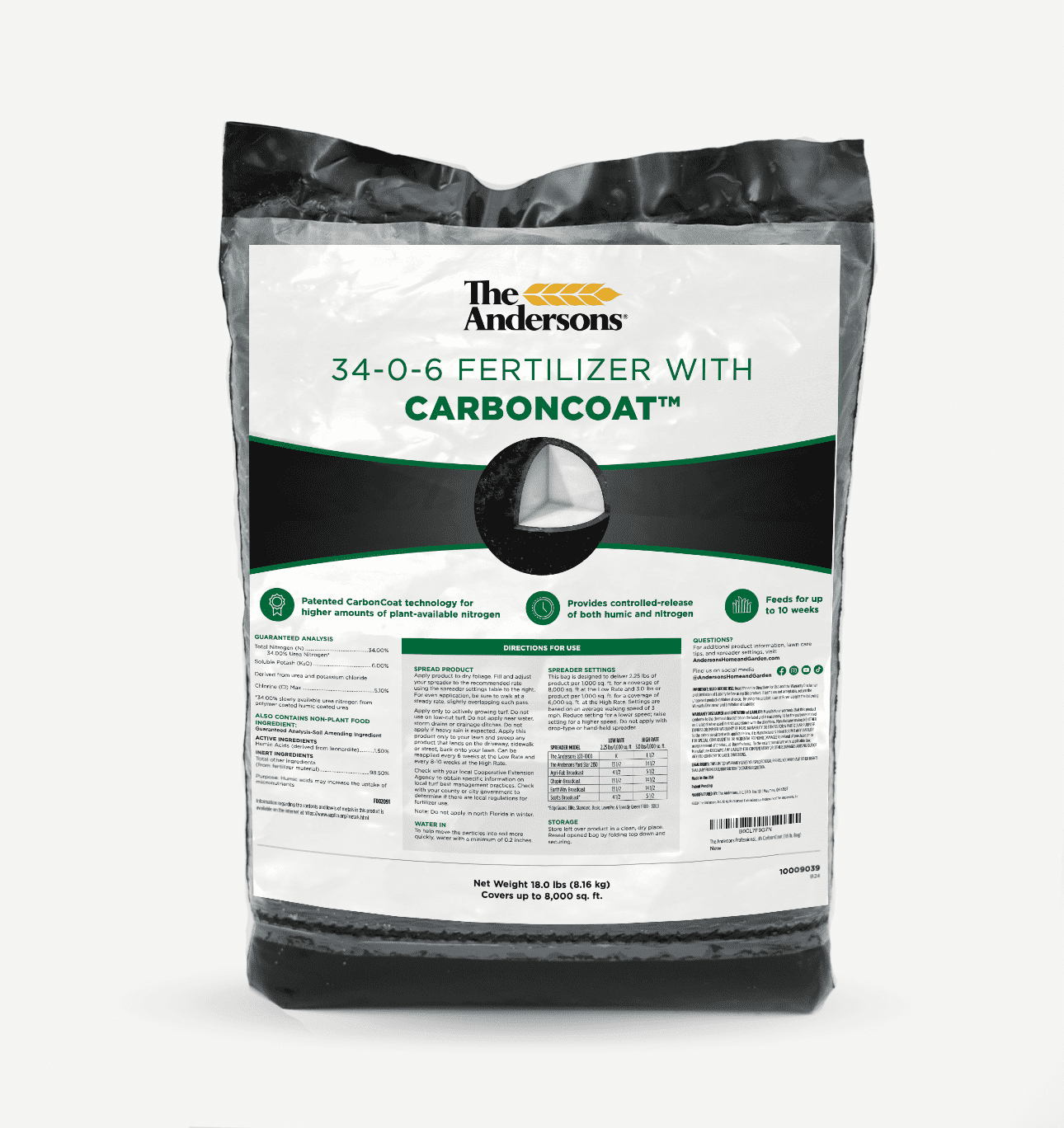 The Andersons Professional-Grade CarbonCoat 34-0-6 Slow-Release ...