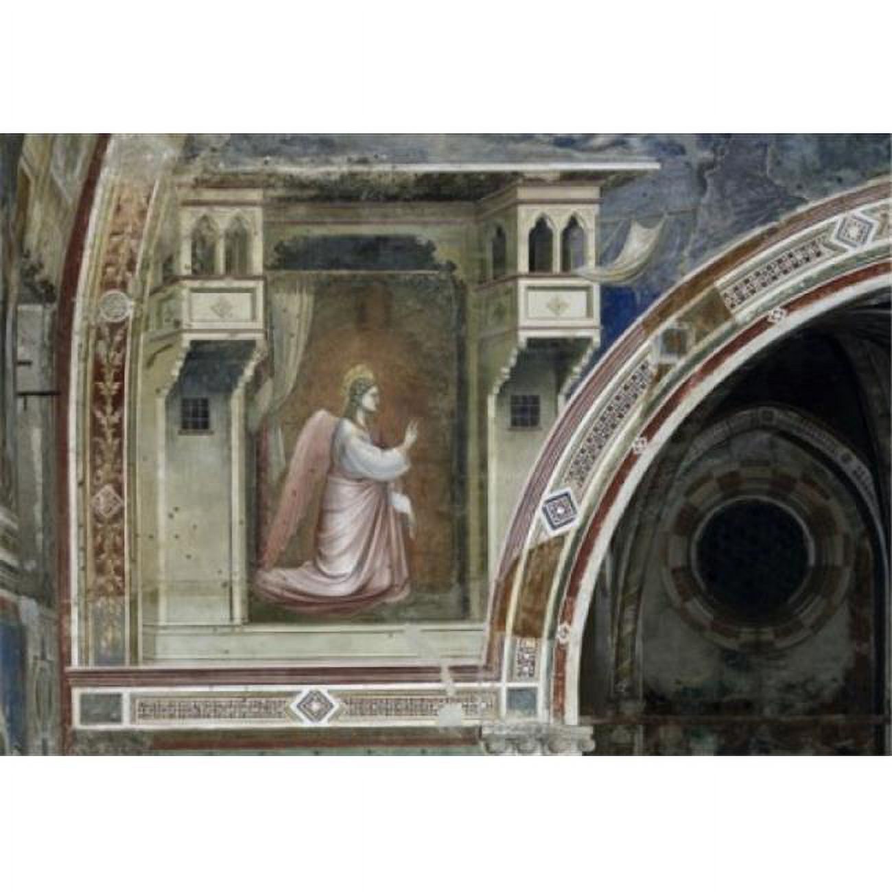 The Angel Gabriel 1303-1306 Giotto Ca 1266-1337 Italian Fresco Capella ...