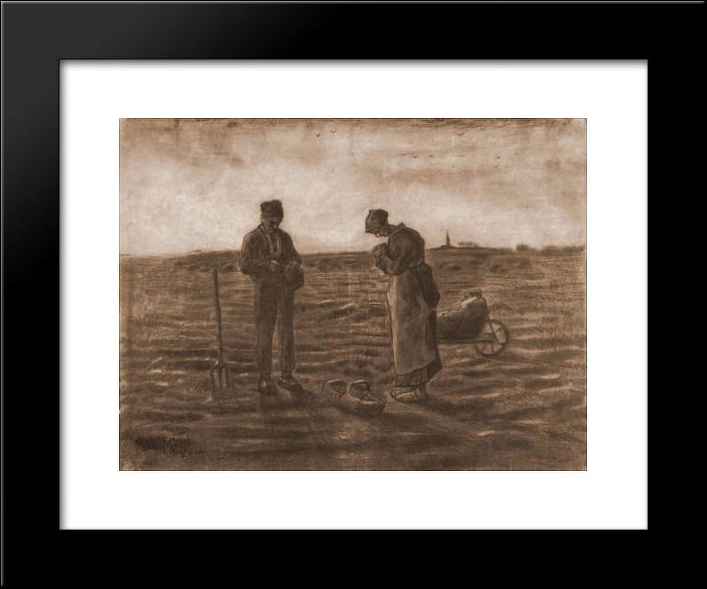 The Angelus (after Millet) 20x24 Framed Art Print by Vincent van Gogh ...