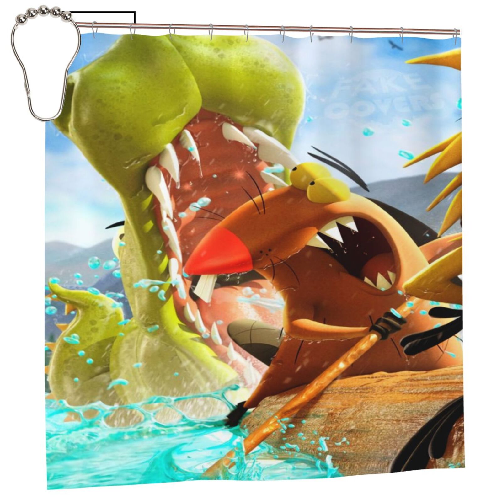 The Angry Beavers Cartoon Shower Curtain 72" X 72" Anime Bathroom Decor ...